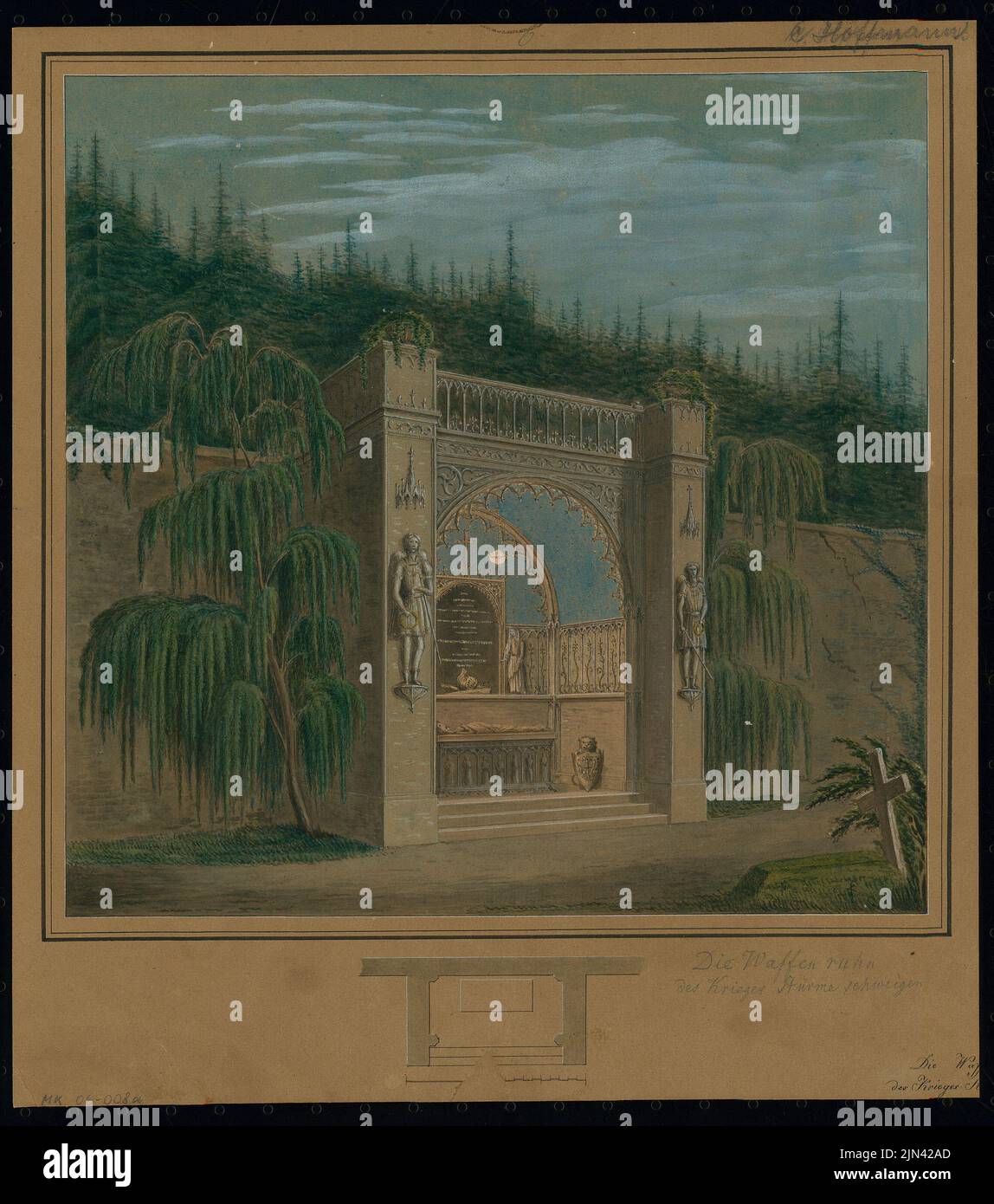 Carl Hoffmann: grave monument. Monthly competition March 1832 Stock ...