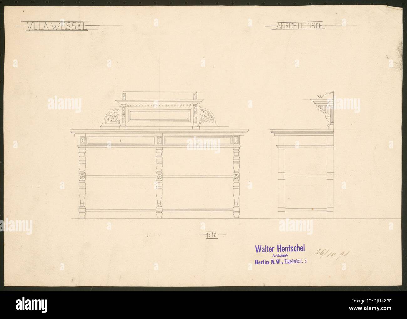 Walter Hentschel (born 1856, as an architect): Villa Wessel Stock Photo ...