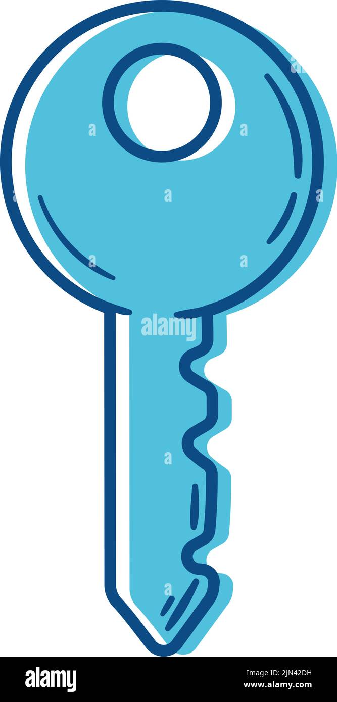 blue key door isolated icon Stock Vector Image & Art - Alamy