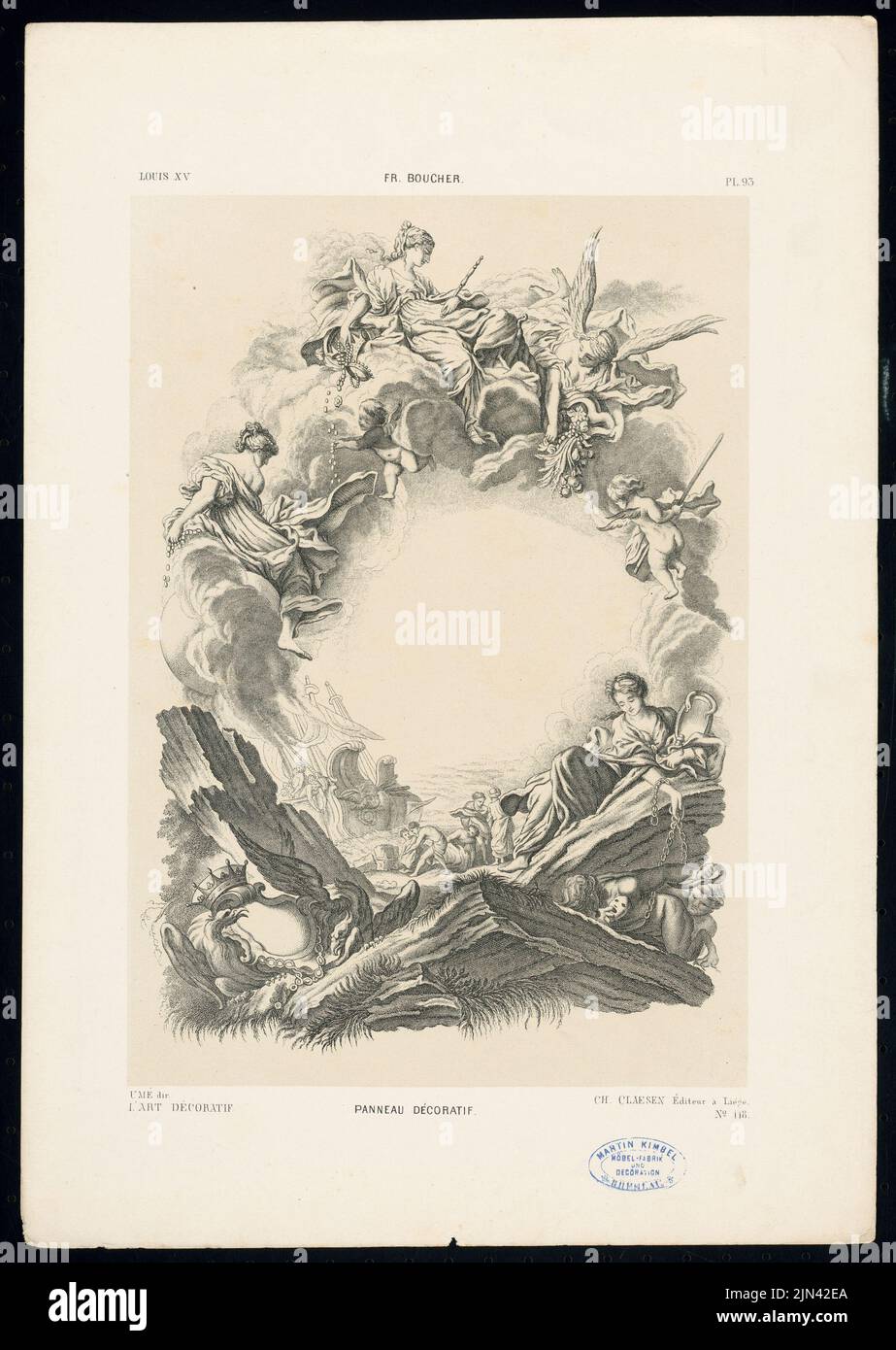 Ch. Claesen (as a draftsman): mythological representation Stock Photo ...