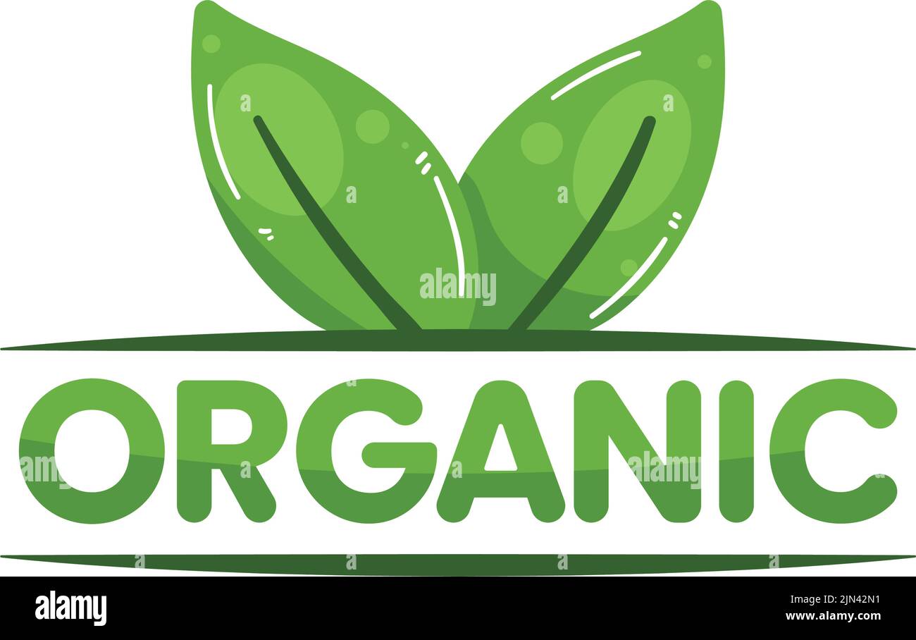 organic word and leafs emblem Stock Vector Image & Art - Alamy