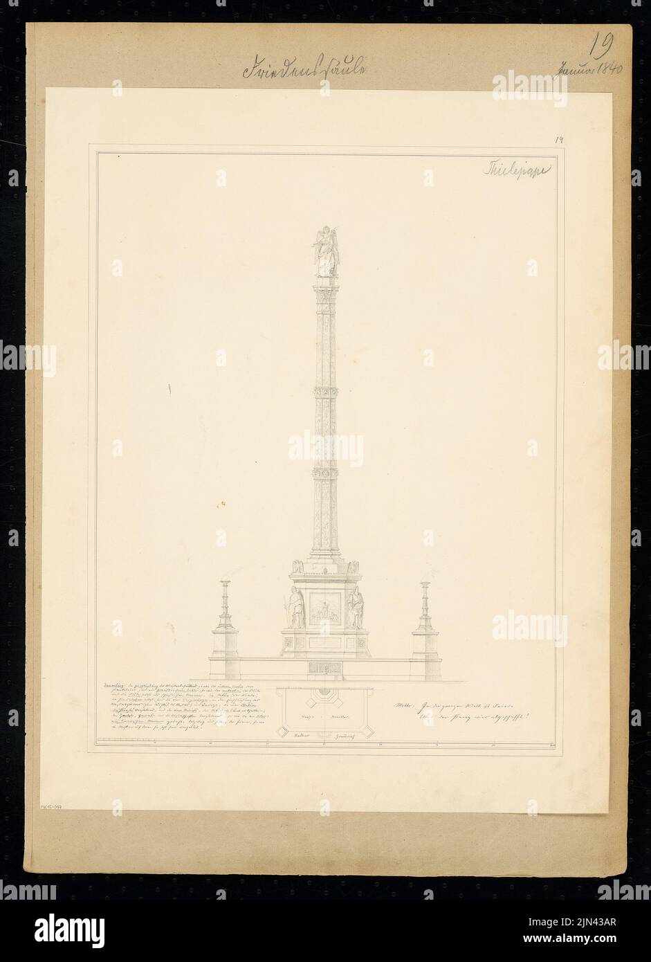 Hermann Thieleape: Peace Column on the Belle Alliance Platz, Berlin ...