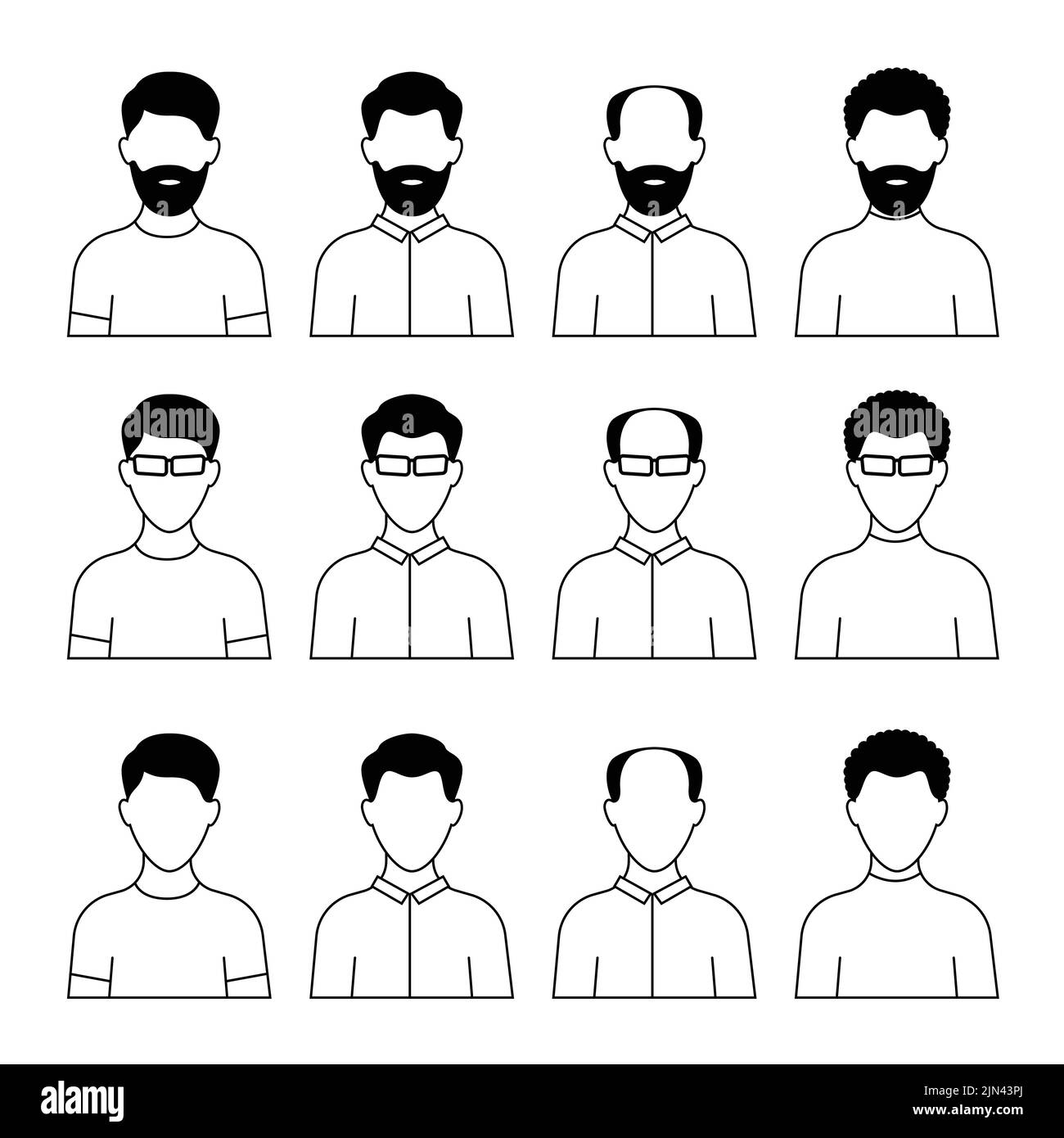 Office men. Vector icons set Stock Vector Image & Art - Alamy