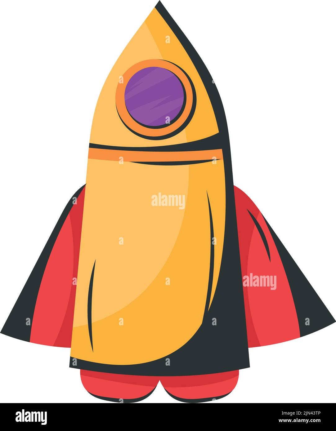 orange rocket space outer icon Stock Vector Image & Art - Alamy