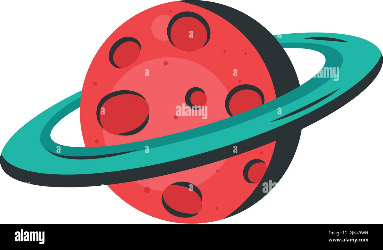 red saturn planet space icon Stock Vector Image & Art - Alamy