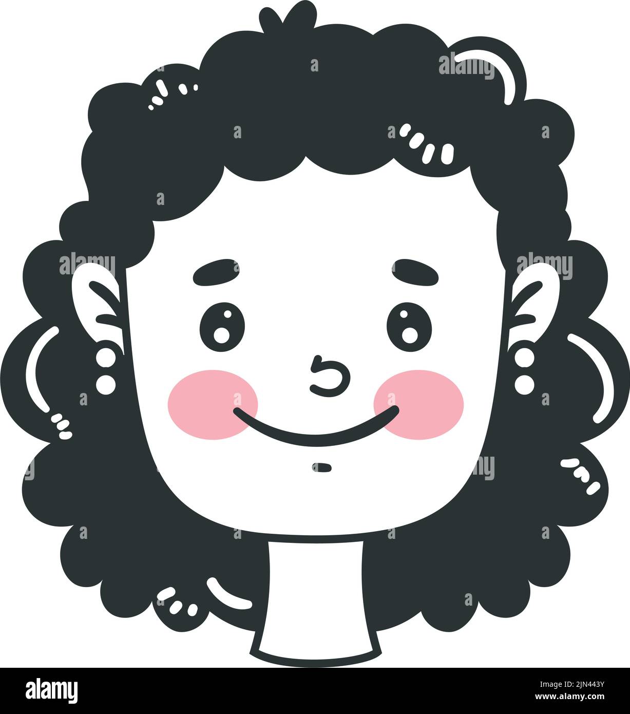 woman head frizzy character icon Stock Vector Image & Art - Alamy