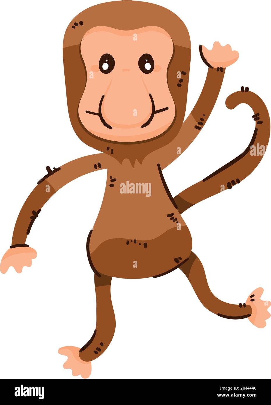 proboscis monkey jumping animal character Stock Vector Image & Art - Alamy
