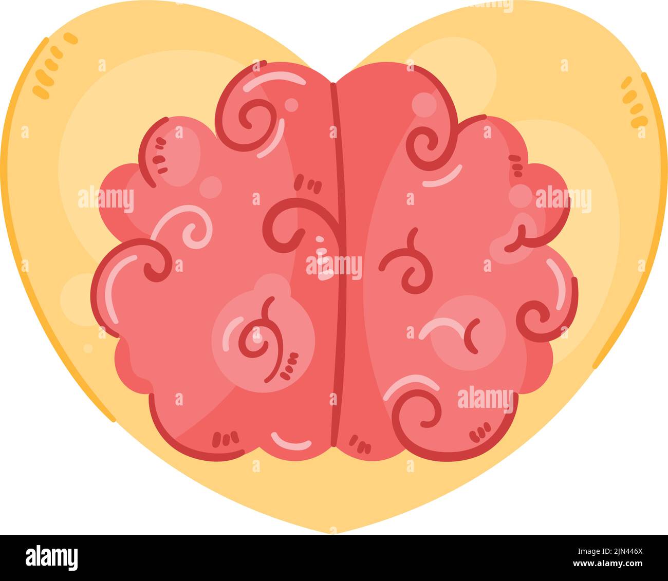 brain human in heart icon Stock Vector Image & Art - Alamy