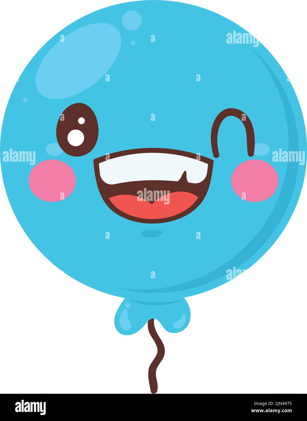 blue balloon helium emoticon character Stock Vector Image & Art - Alamy