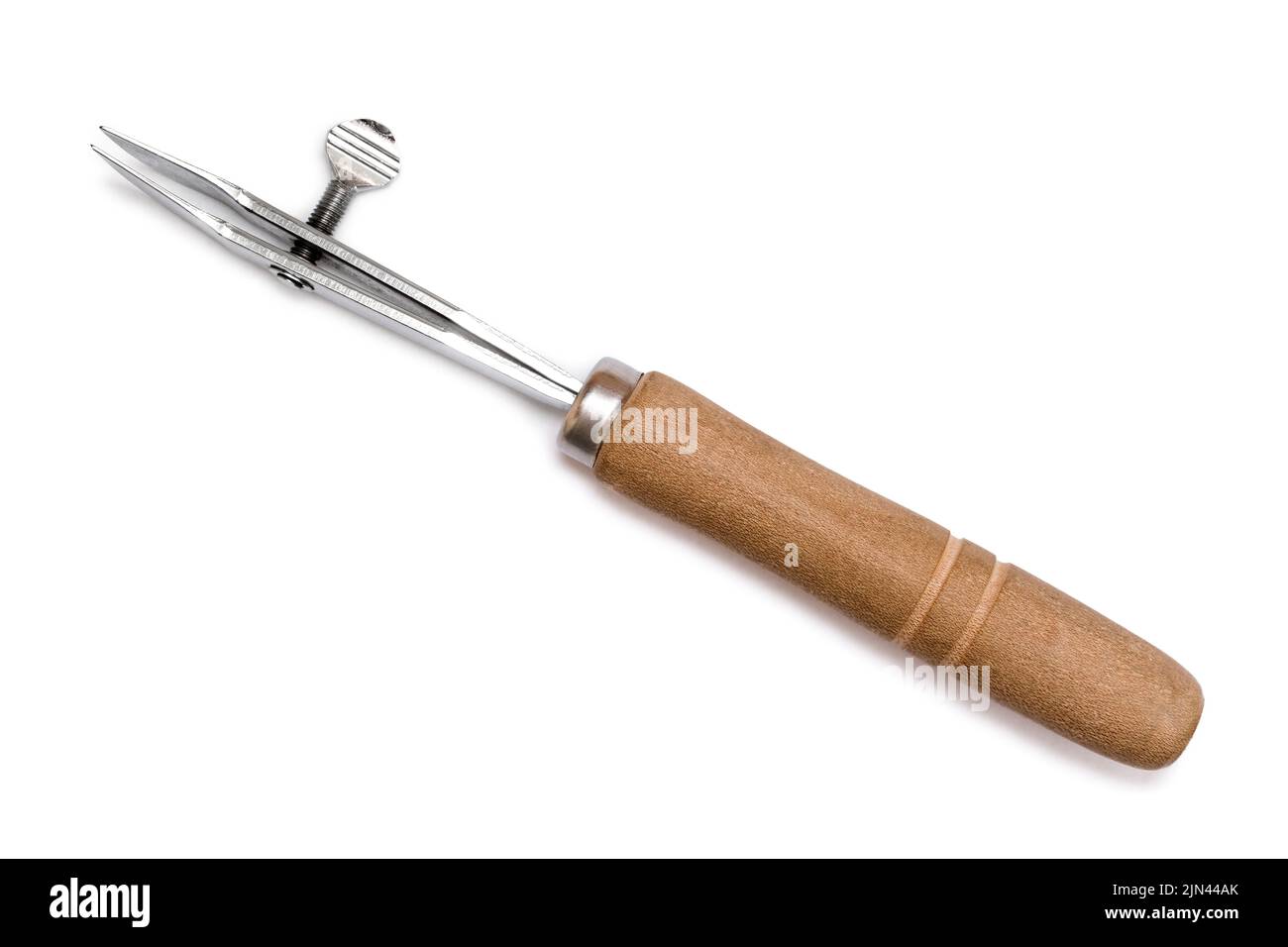 Adjustable Edge Creaser tool isolated on white background. Leather ...
