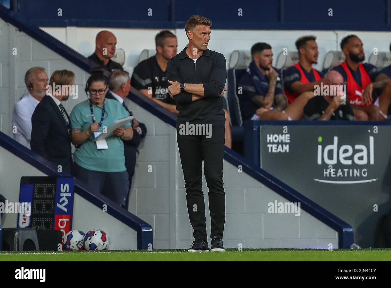 Rob Edwards manager of Watford looks on during the game Stock Photo - Alamy