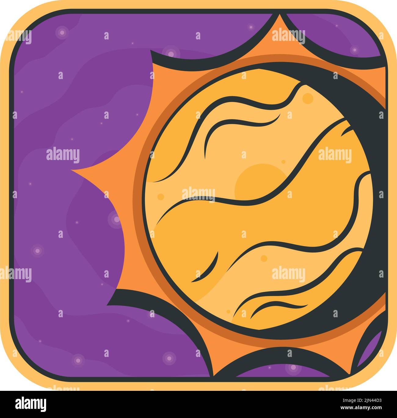 sun space outer sticker icon Stock Vector Image & Art - Alamy