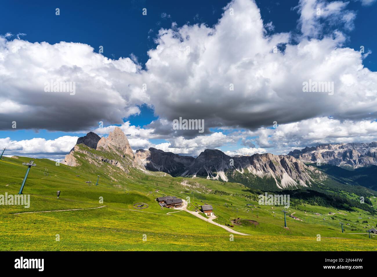 Seceda peak. Trentino Alto Adige, Dolomites Alps, South Tyrol, Italy ...