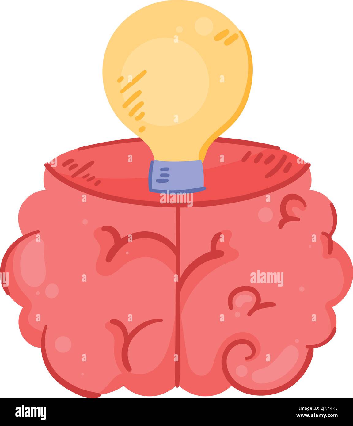 brain organ with bulb icon Stock Vector Image & Art - Alamy