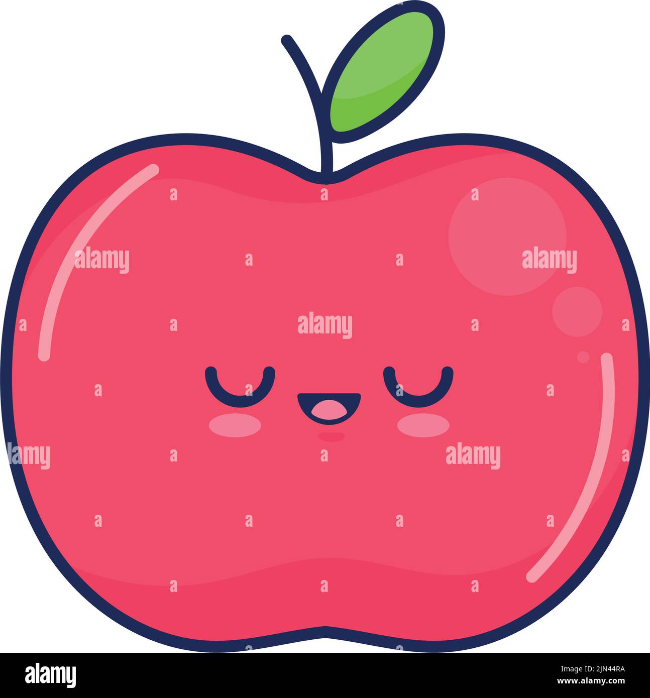 apple fruit kawaii style character Stock Vector Image & Art - Alamy