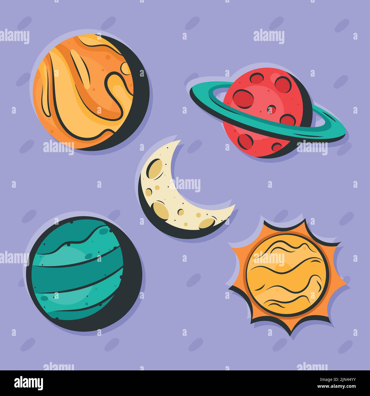 Five planets space Stock Vector Images - Alamy