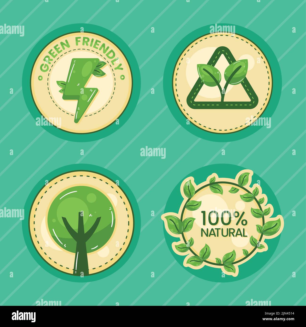four eco friendly set icons Stock Vector Image & Art - Alamy