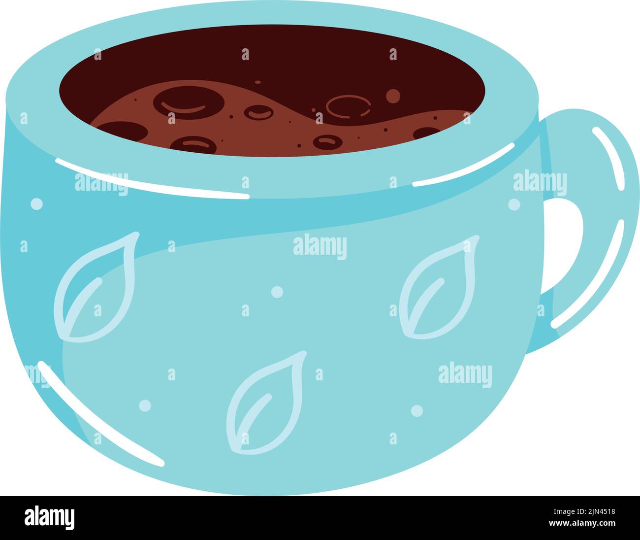 blue coffee cup drink icon Stock Vector Image & Art - Alamy