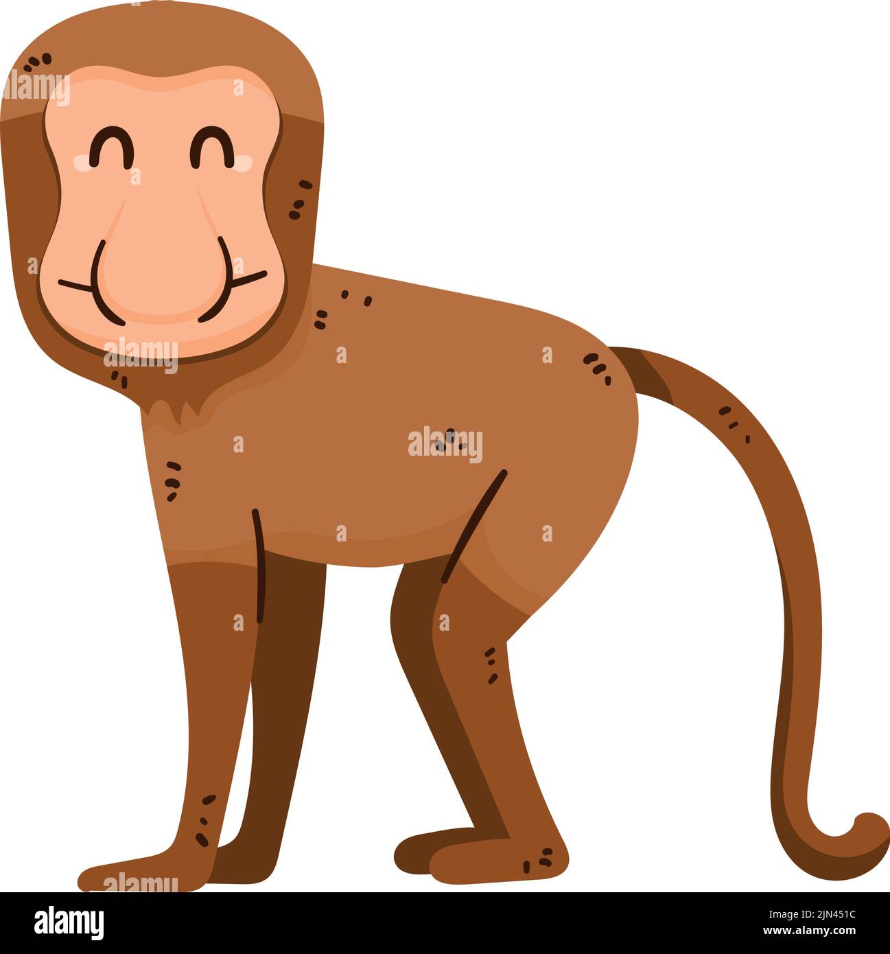 proboscis monkey animal wild character Stock Vector Image & Art - Alamy