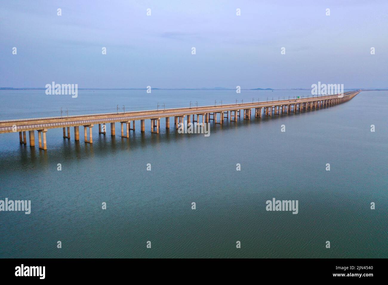 NANJING, CHINA - AUGUST 8, 2022 - A view of Shijiuhu Grand Bridge in ...
