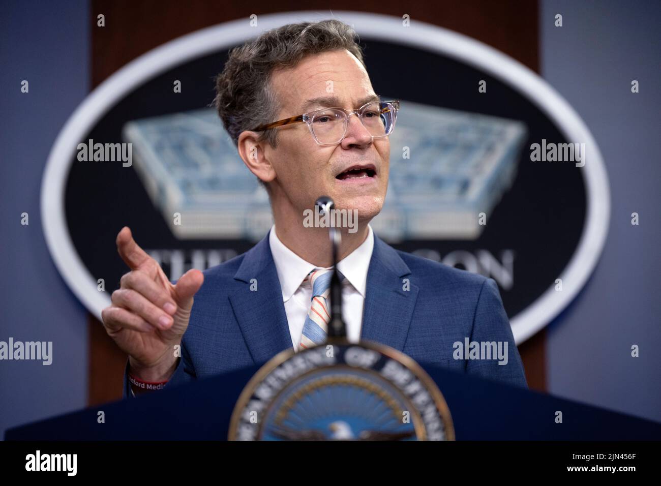 Under Secretary of Defense for Policy Colin H. Kahl holds a press ...