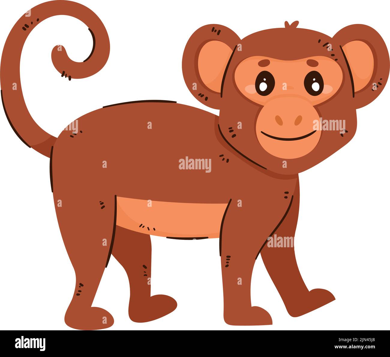 orangutan monkey animal wild character Stock Vector Image & Art - Alamy