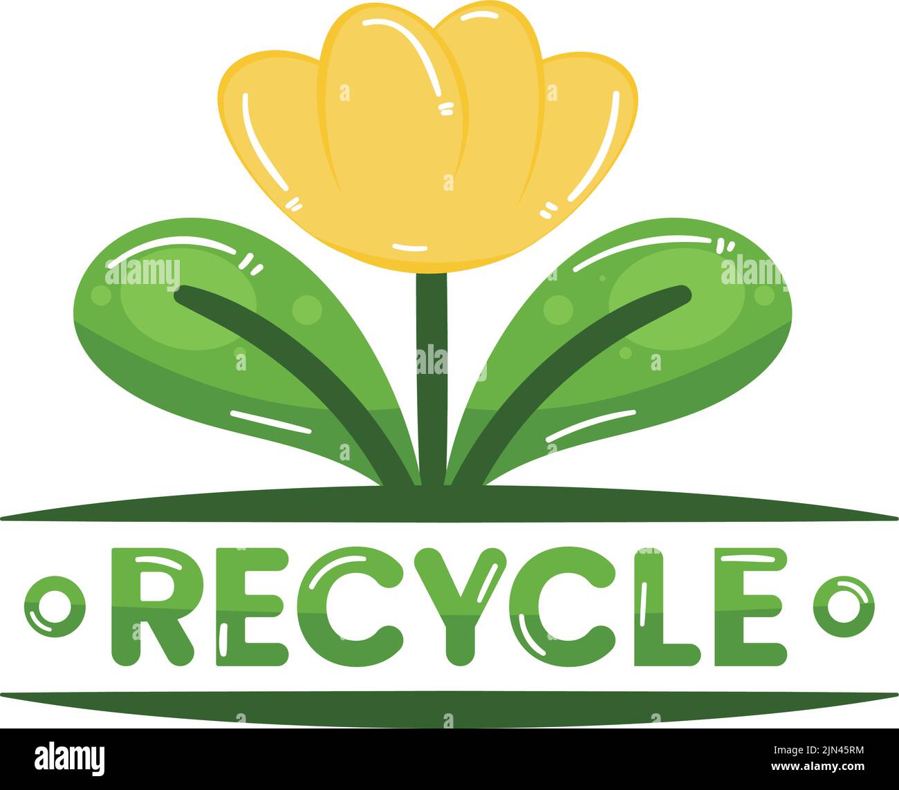 recycle word with flower emblem Stock Vector Image & Art - Alamy