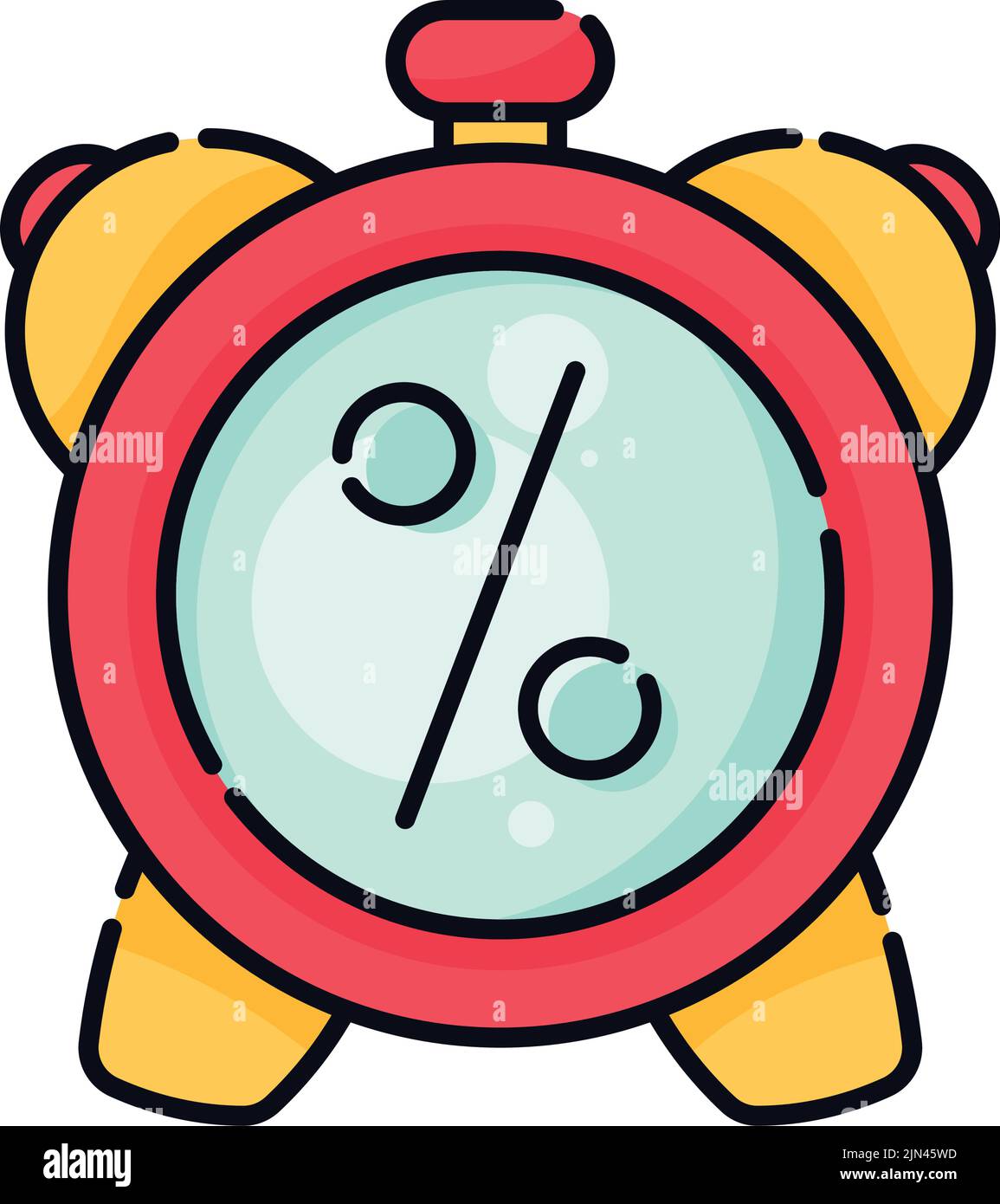 percent symbol in alarm clock Stock Vector Image & Art - Alamy
