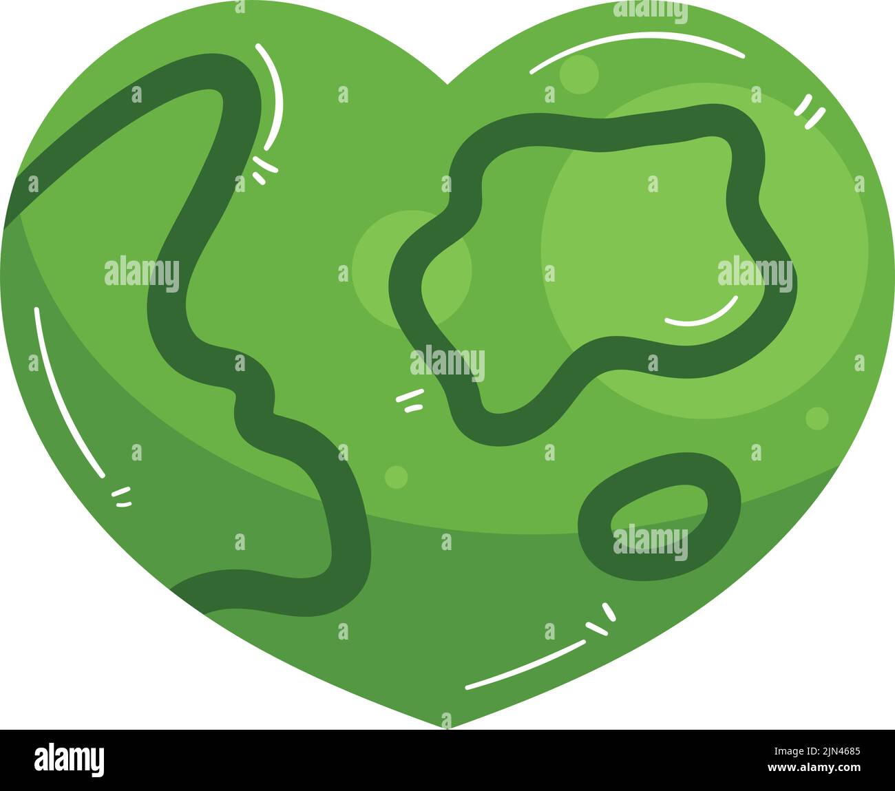 green heart earth planet icon Stock Vector Image & Art - Alamy
