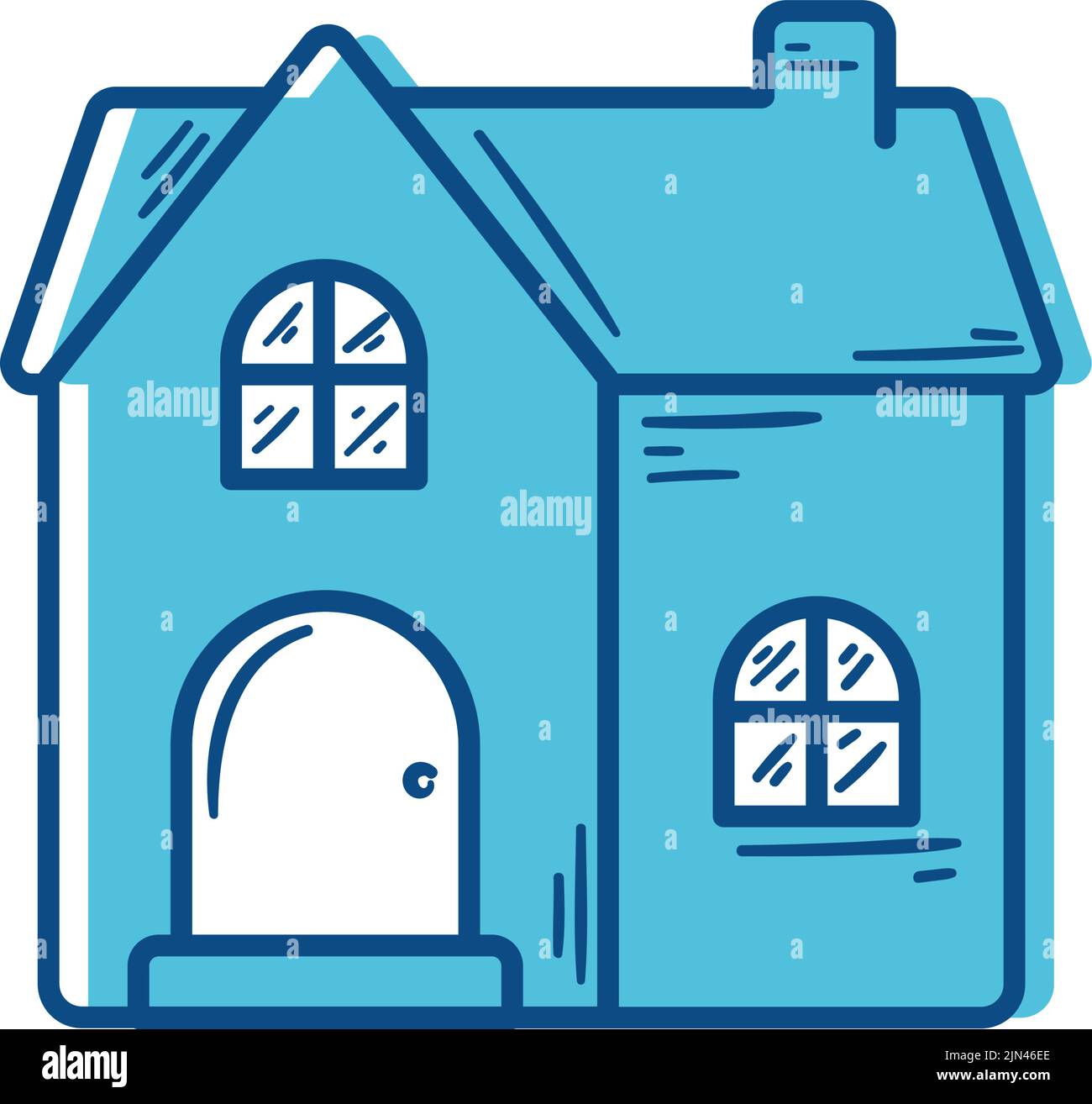 blue house front facade icon Stock Vector Image & Art - Alamy