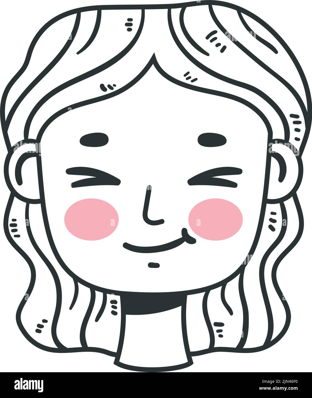 blond woman head character icon Stock Vector Image & Art - Alamy