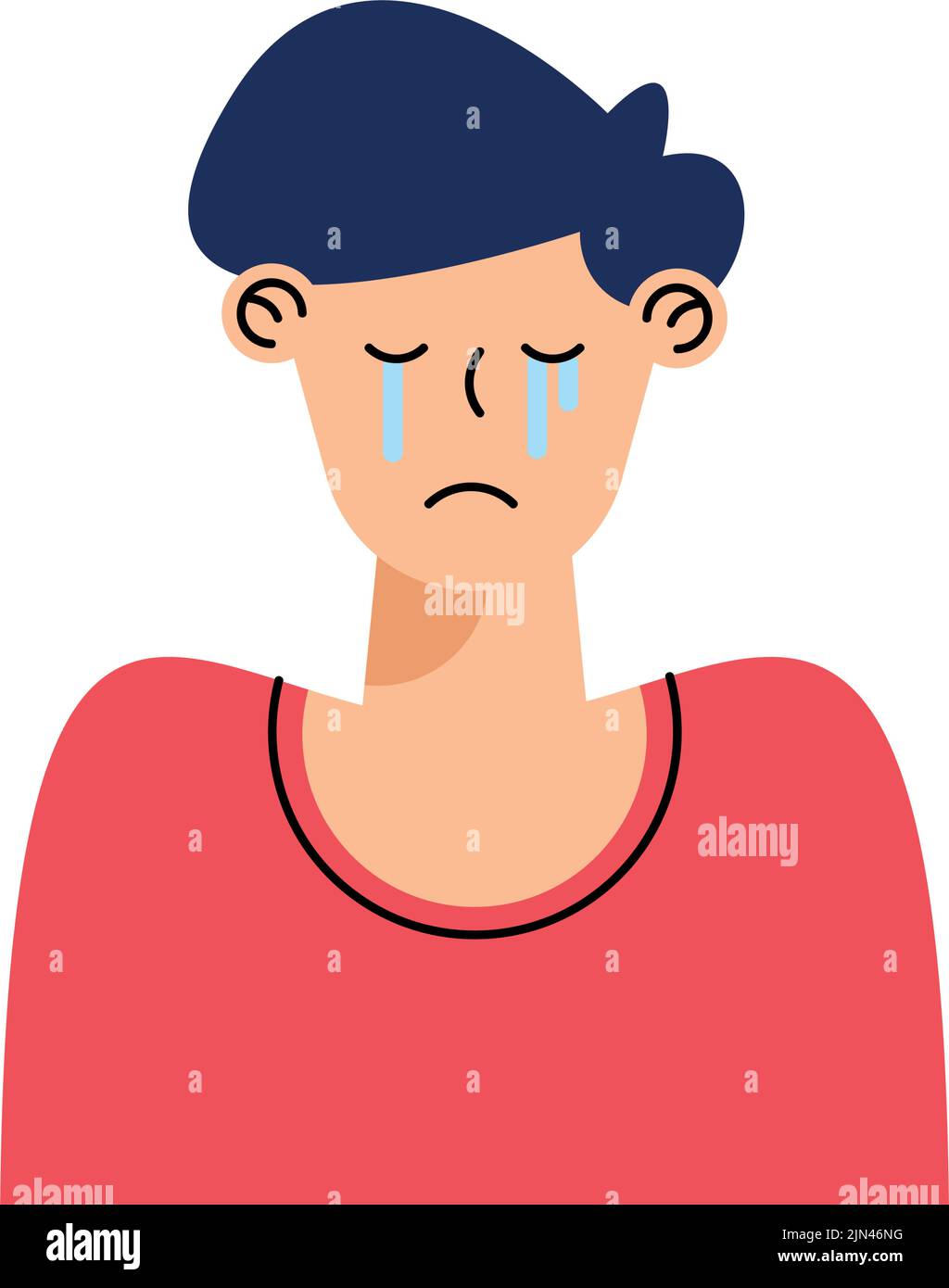 young man crying avatar character Stock Vector Image & Art - Alamy