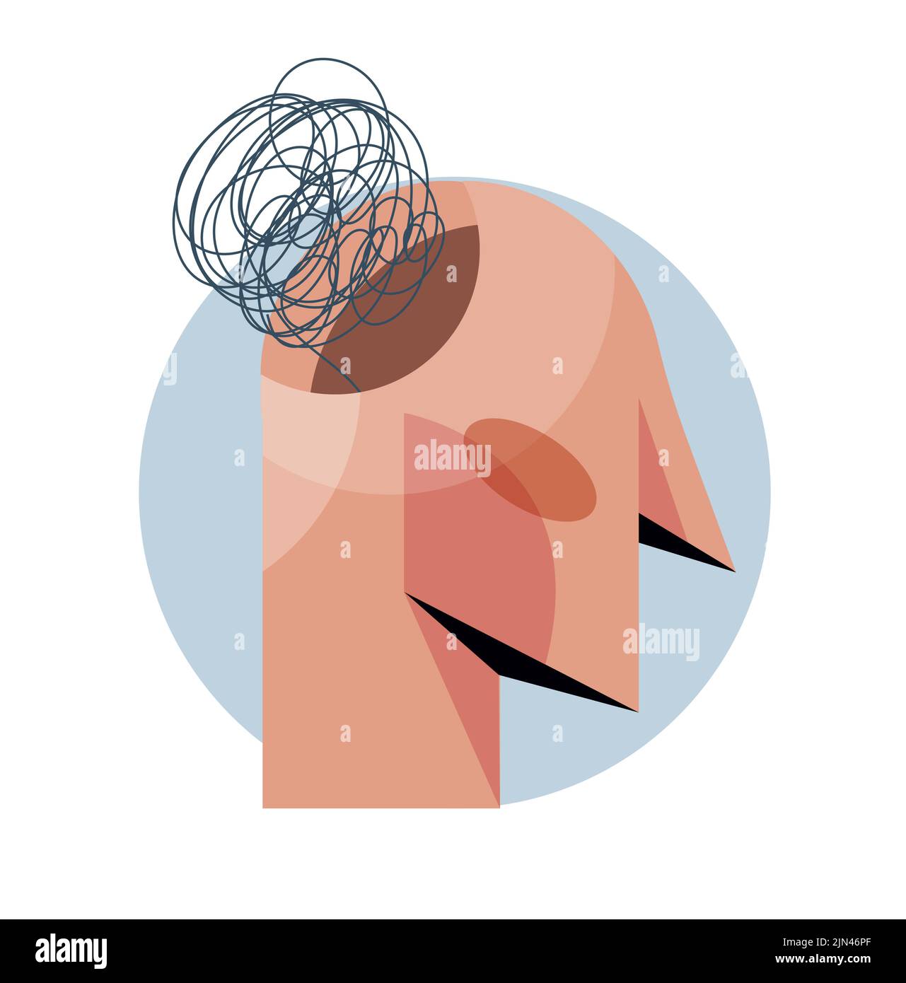 Abstract tangled head Stock Vector Image & Art - Alamy