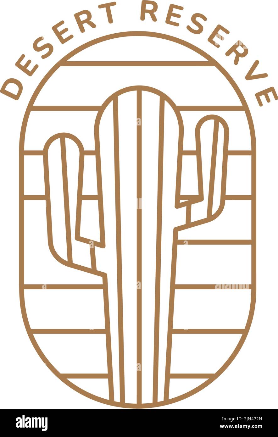 desert reserve label with cactu Stock Vector Image & Art - Alamy
