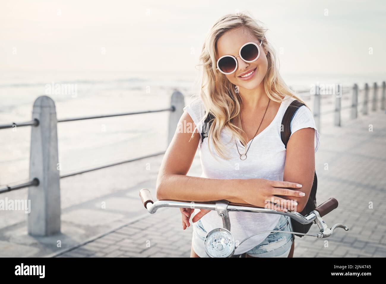 Life is too short to be shady. a beautiful young woman out on the ...