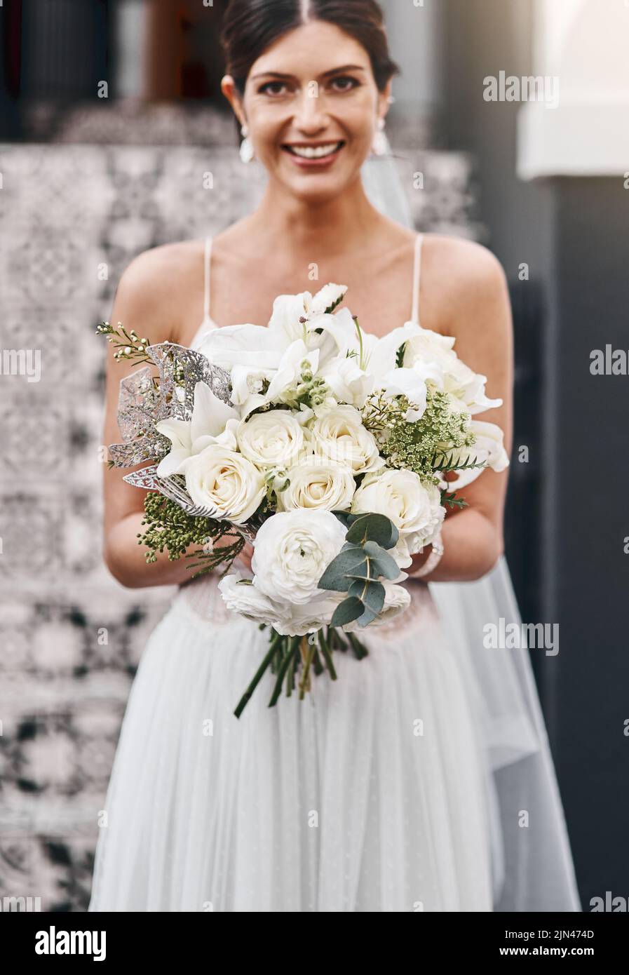 Portrait bride looking excited hi-res stock photography and images - Alamy
