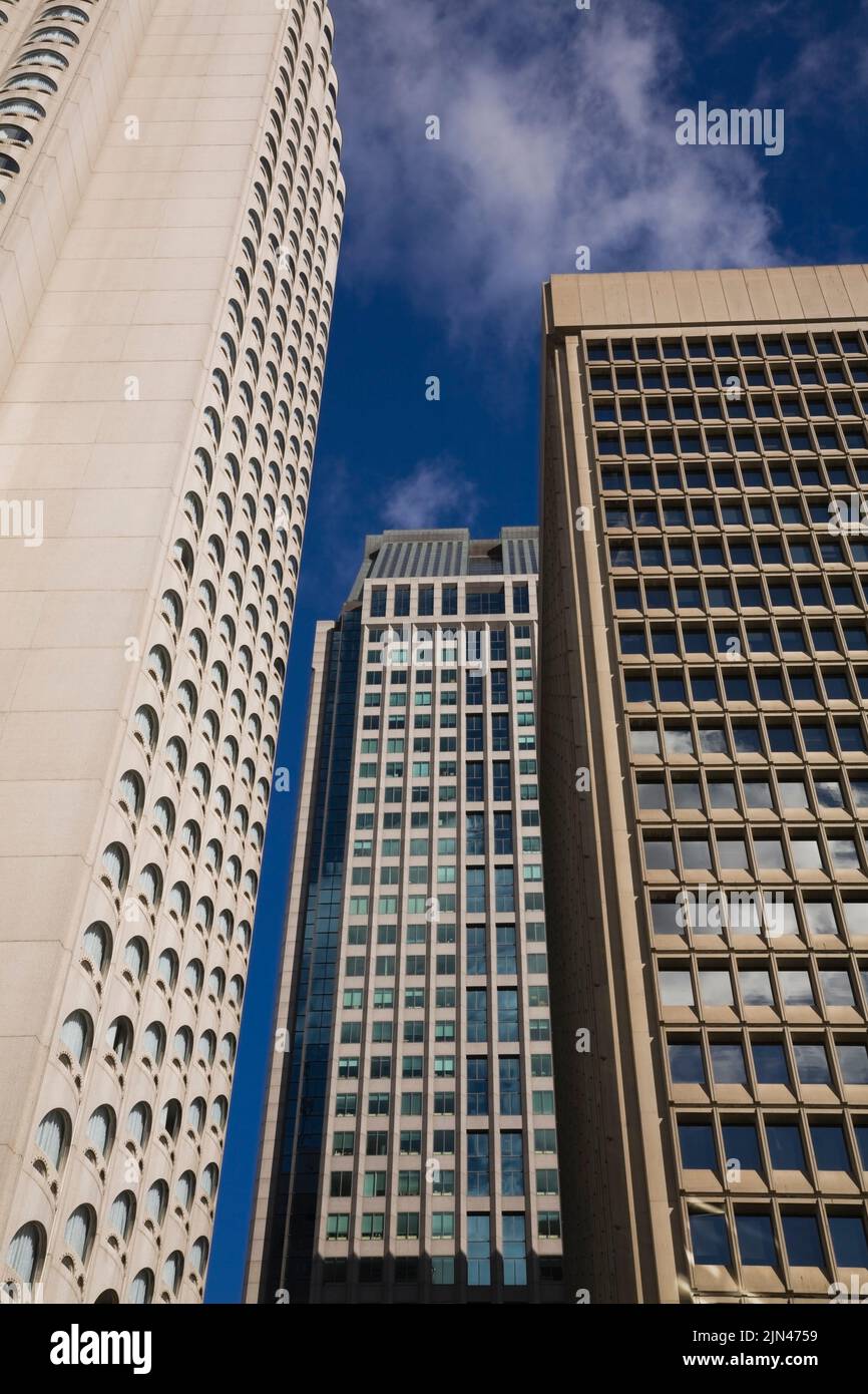 Partial view of the Marriot Hotel and two modern architectural office ...