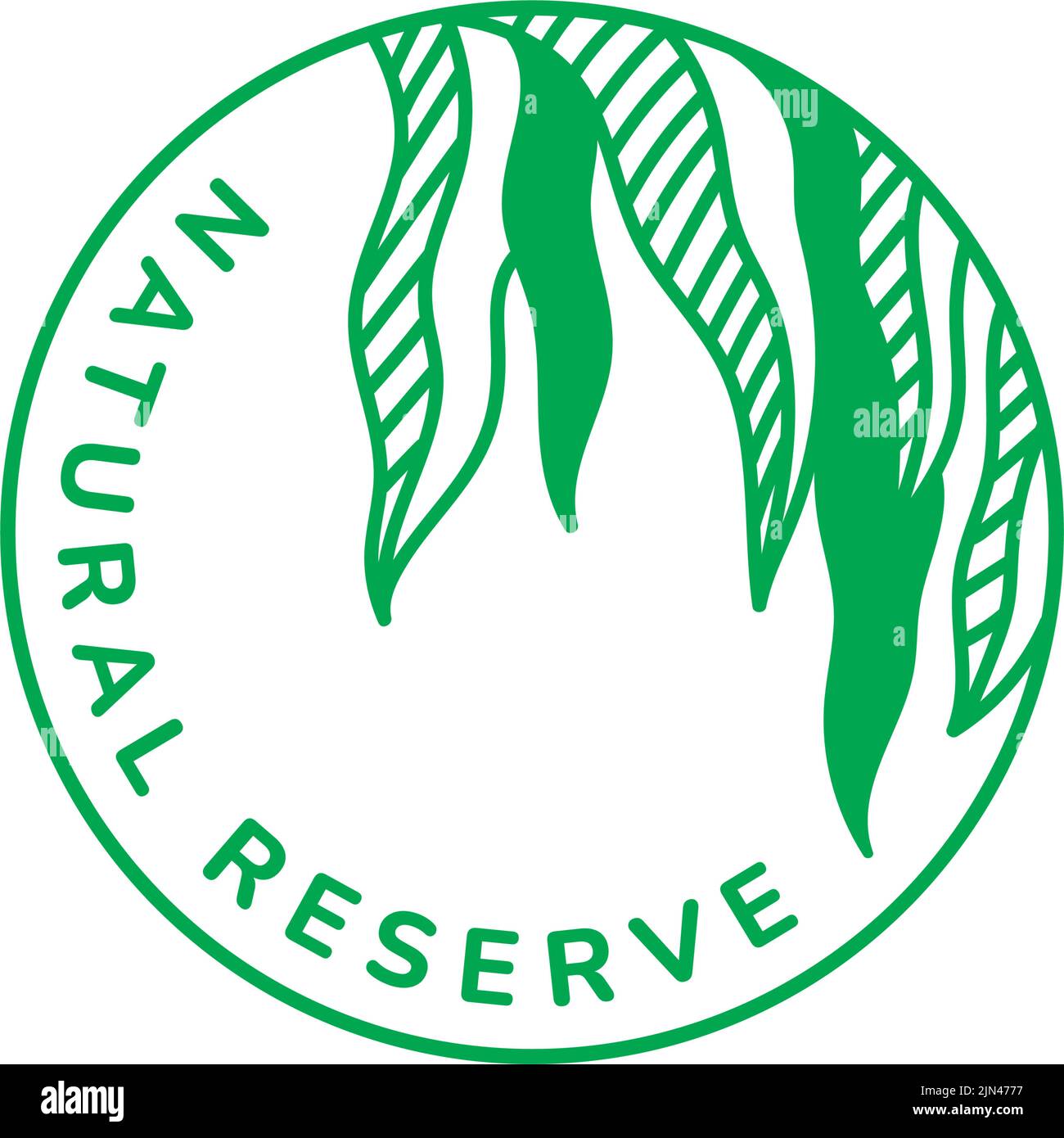 natural reserve label with leafs Stock Vector Image & Art - Alamy