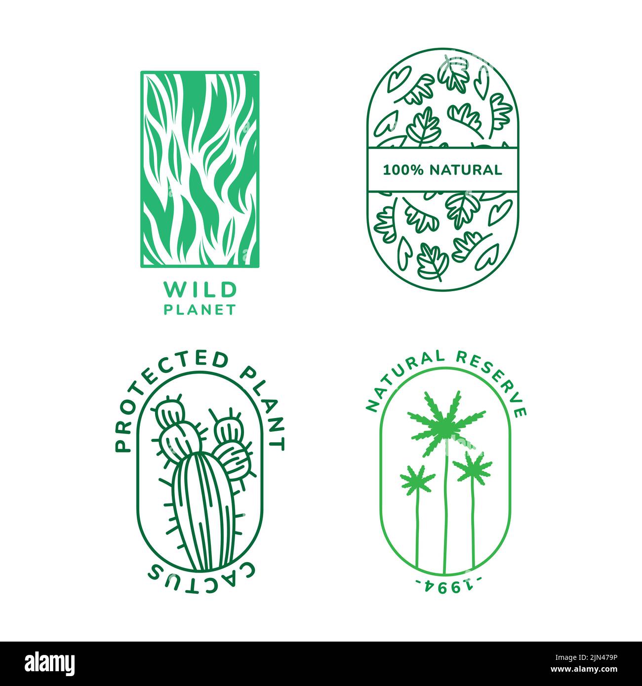 Four ecology icons Cut Out Stock Images & Pictures - Alamy