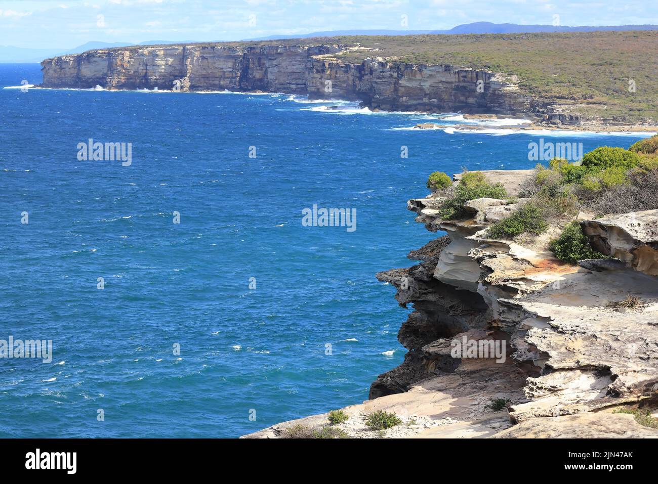 Coastal scene in the Royal National Park, Sydney Australia Stock Photo ...