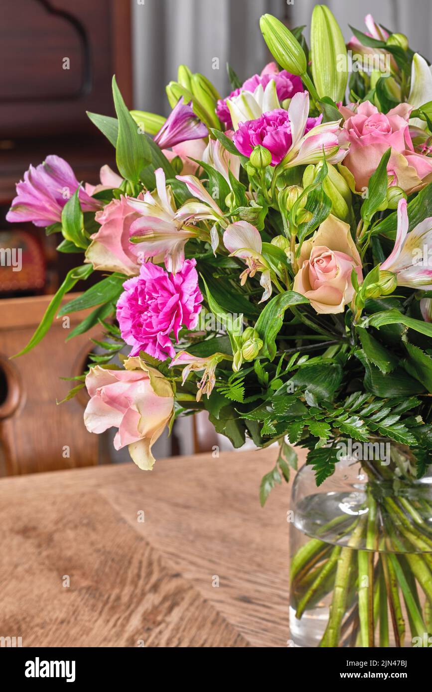 Beautiful bouquet of flowers. Bouquet with different kind of flowers ...