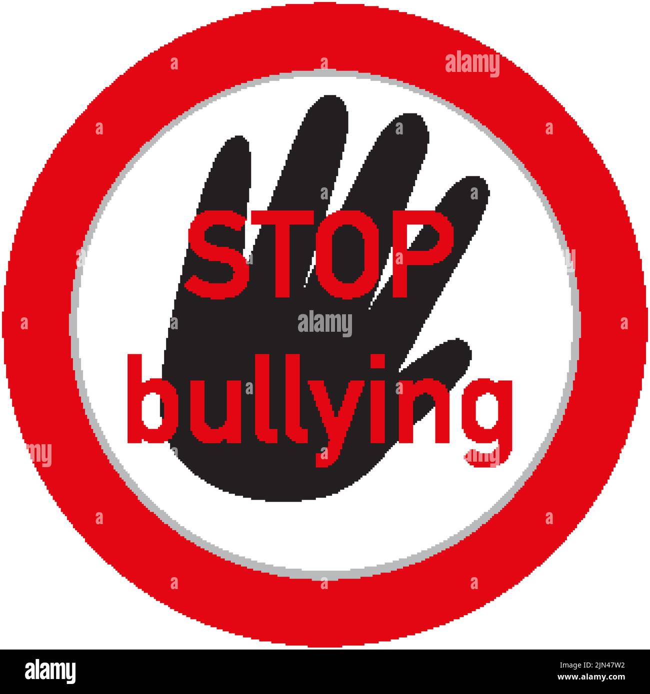Stop bullying sign isolated illustration Stock Vector Image & Art - Alamy