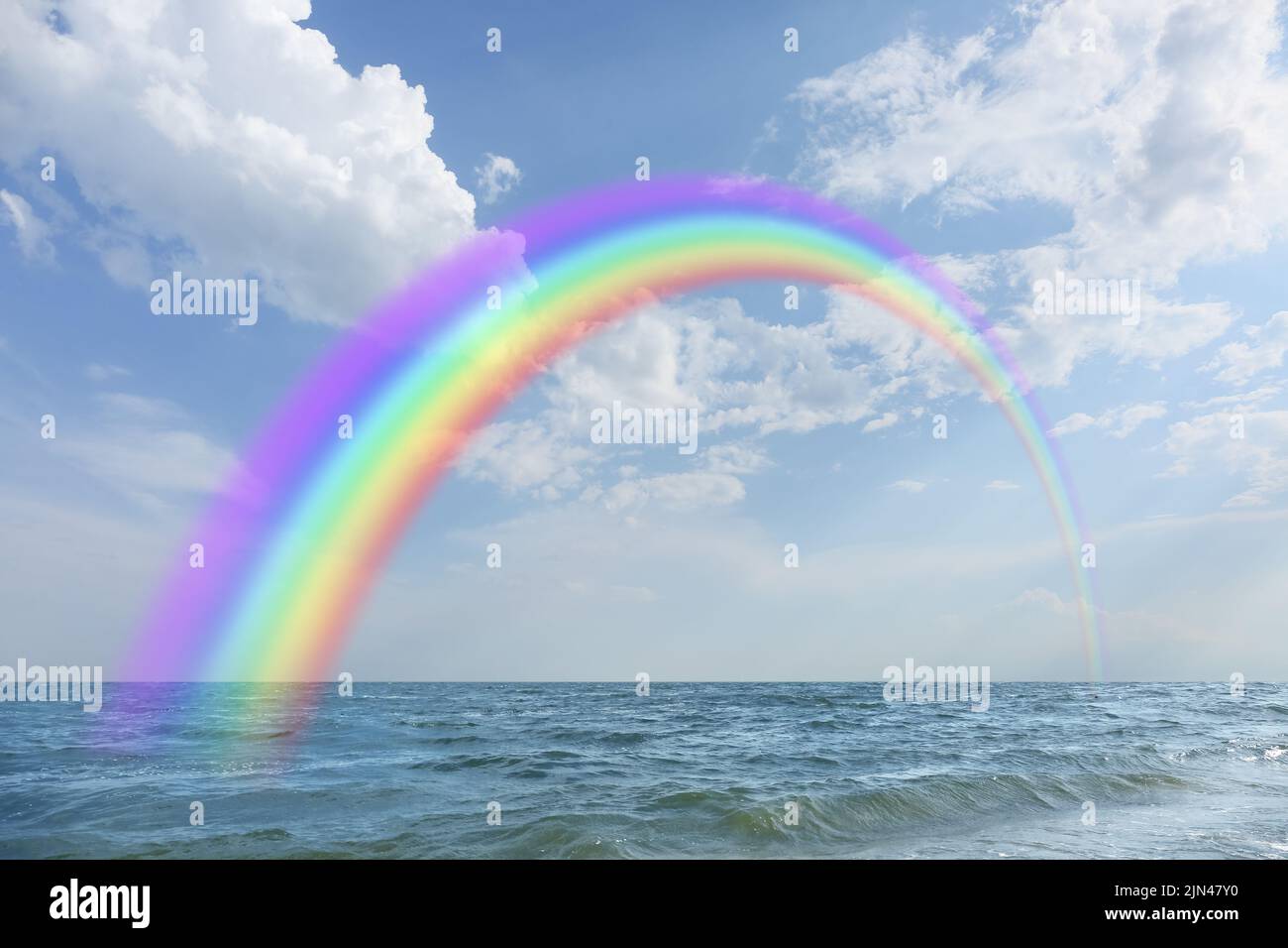 Rain rainbow in sea resort hi-res stock photography and images - Alamy