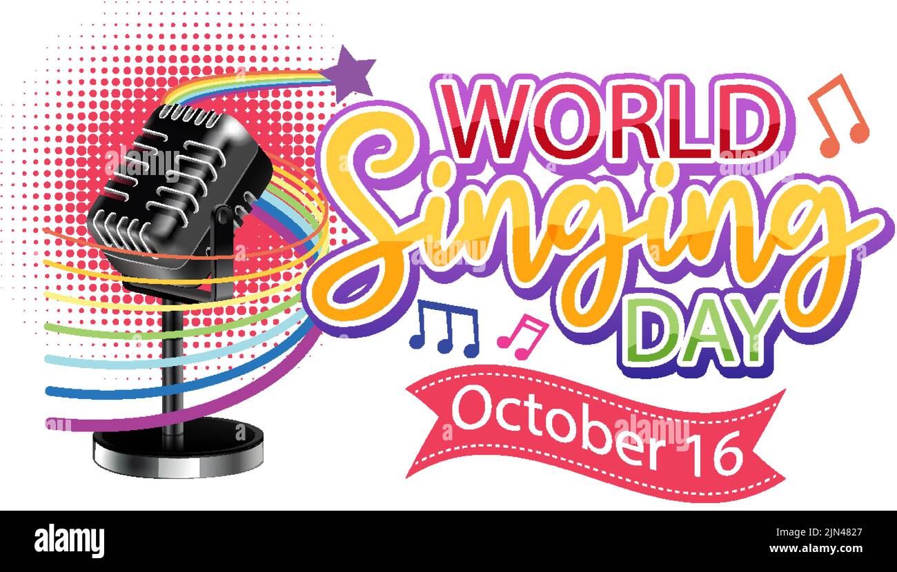 World Singing Day Banner Design illustration Stock Vector Image & Art ...