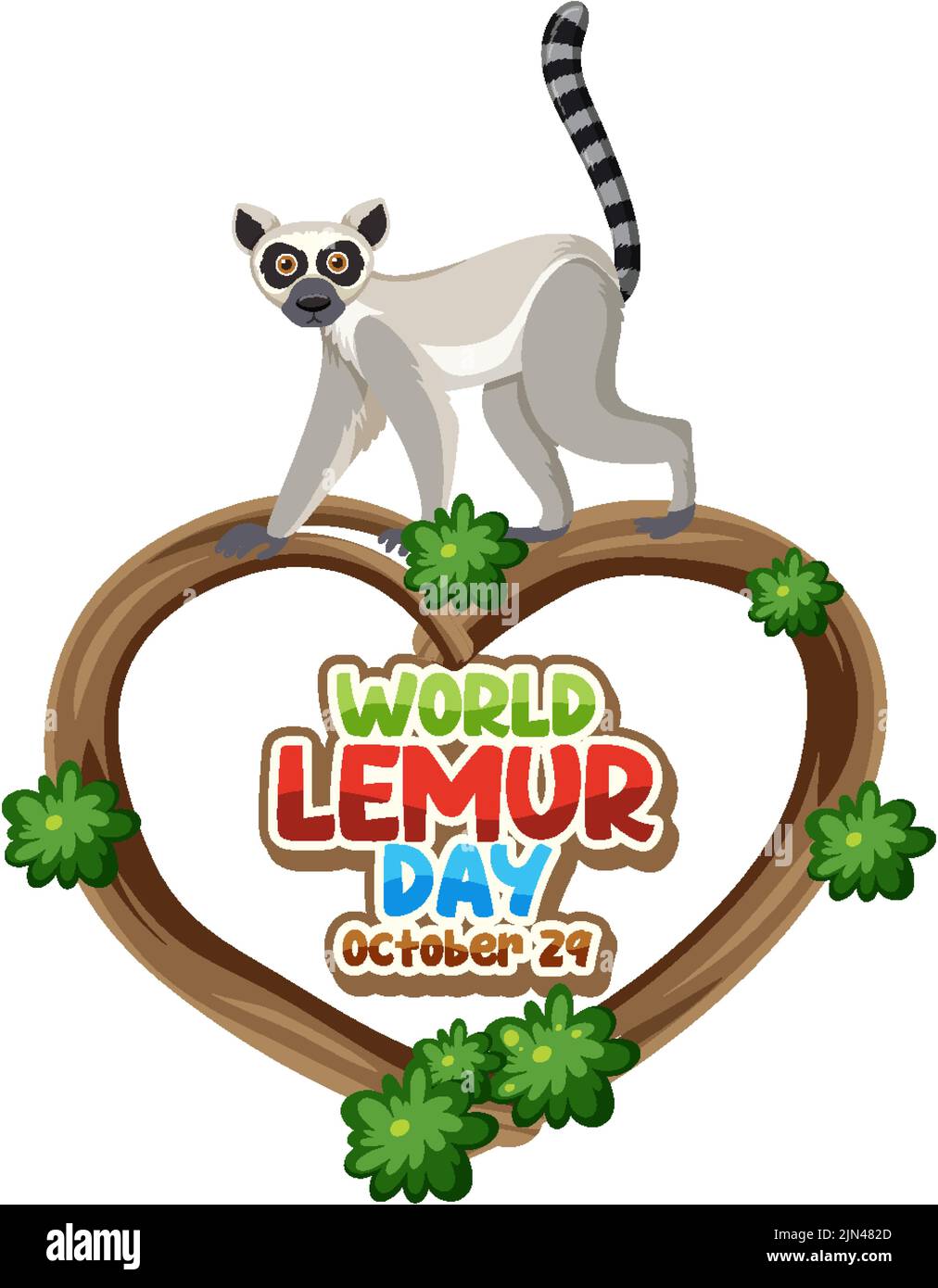World Lemur Day Poster Design illustration Stock Vector Image & Art - Alamy
