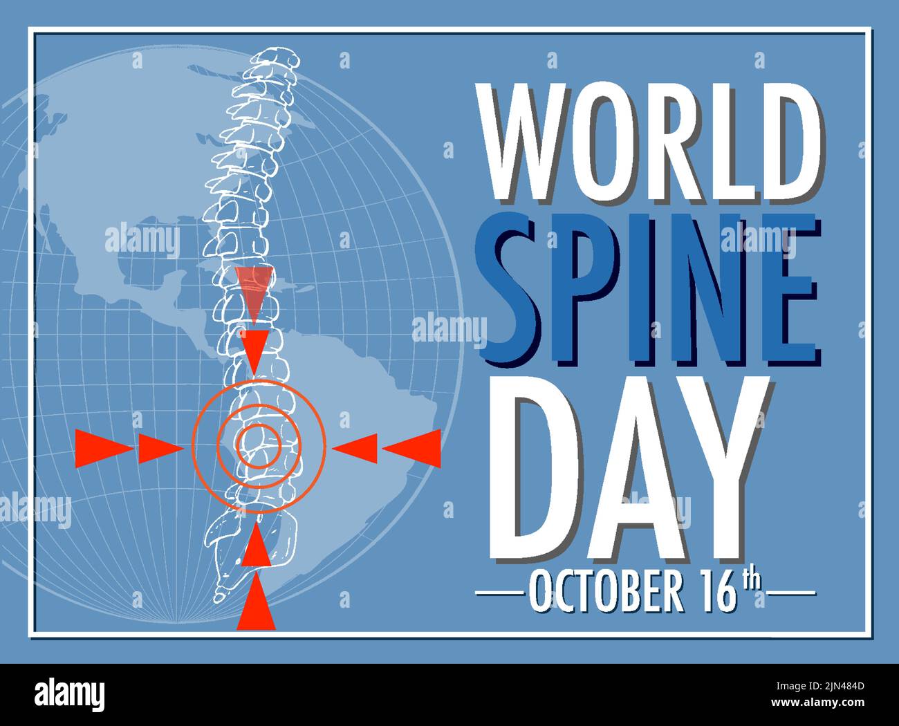 World Spine Day Banner Design illustration Stock Vector Image & Art - Alamy