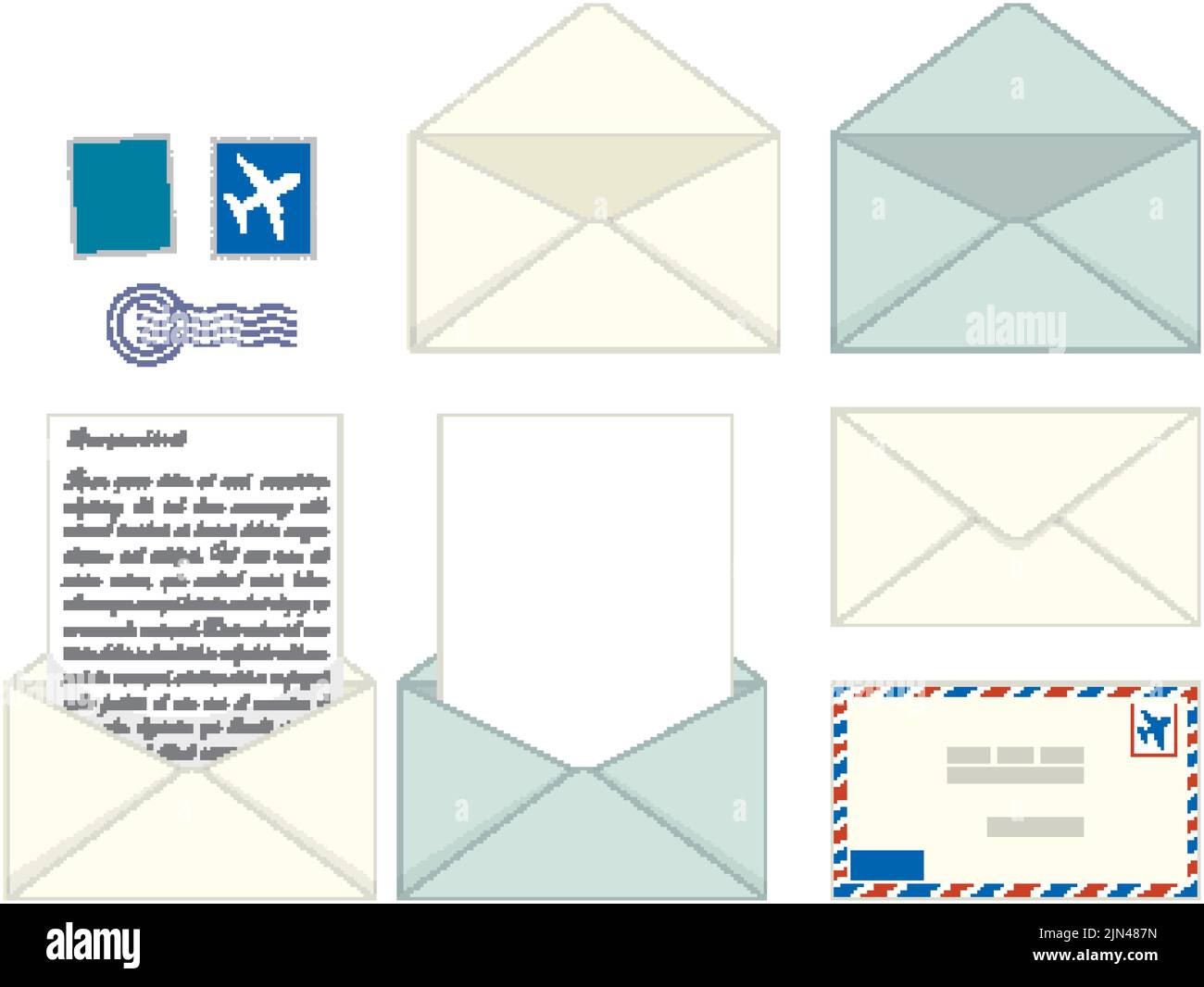 Set of different envelopes illustration Stock Vector Image & Art - Alamy