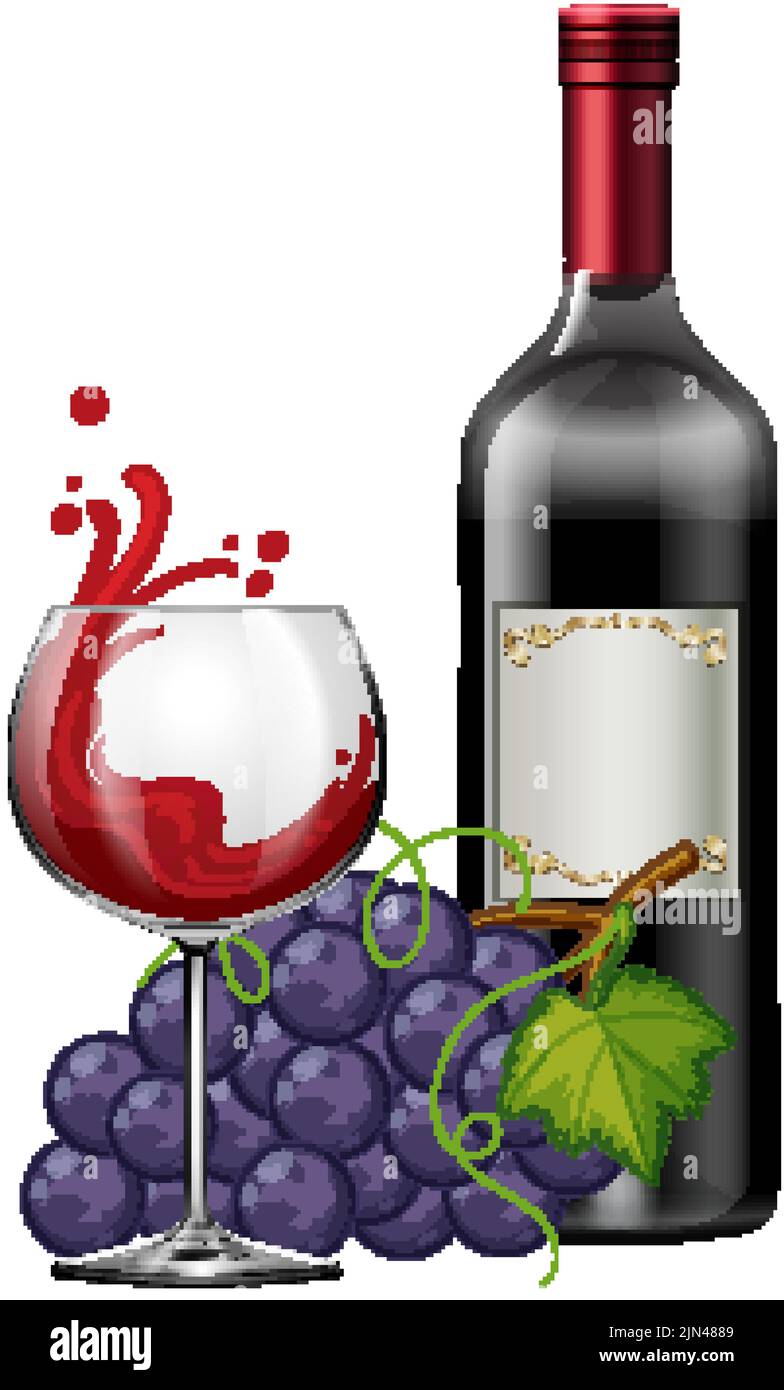 Drinking red wine concept vector illustration Stock Vector Image & Art ...