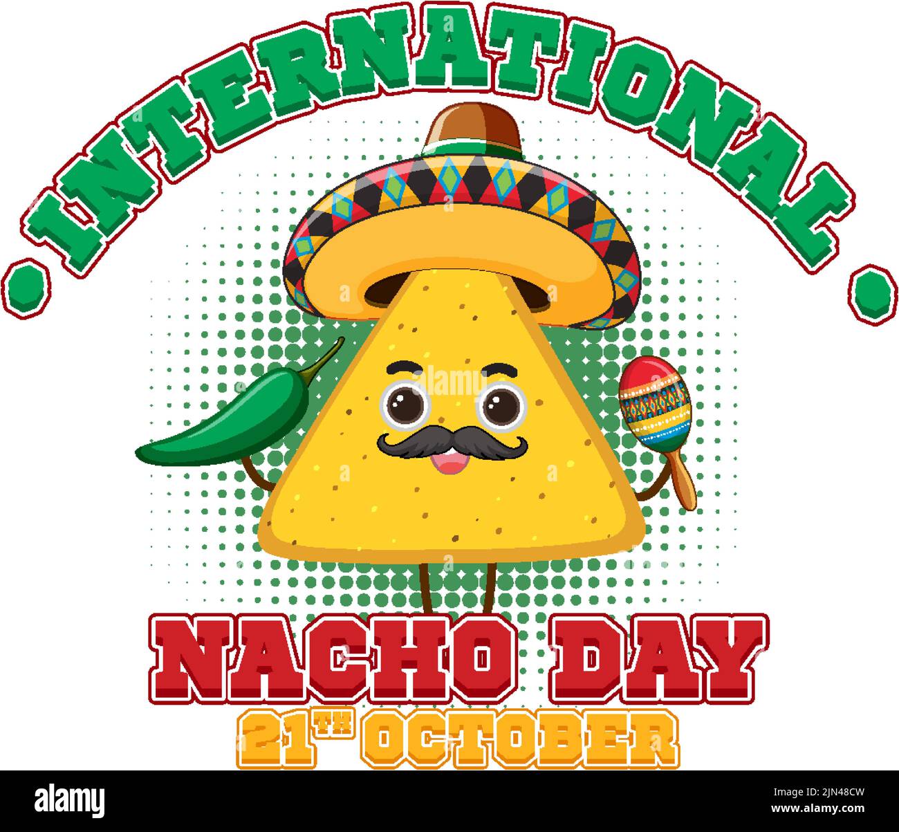 International Nacho Day Poster Design illustration Stock Vector Image ...