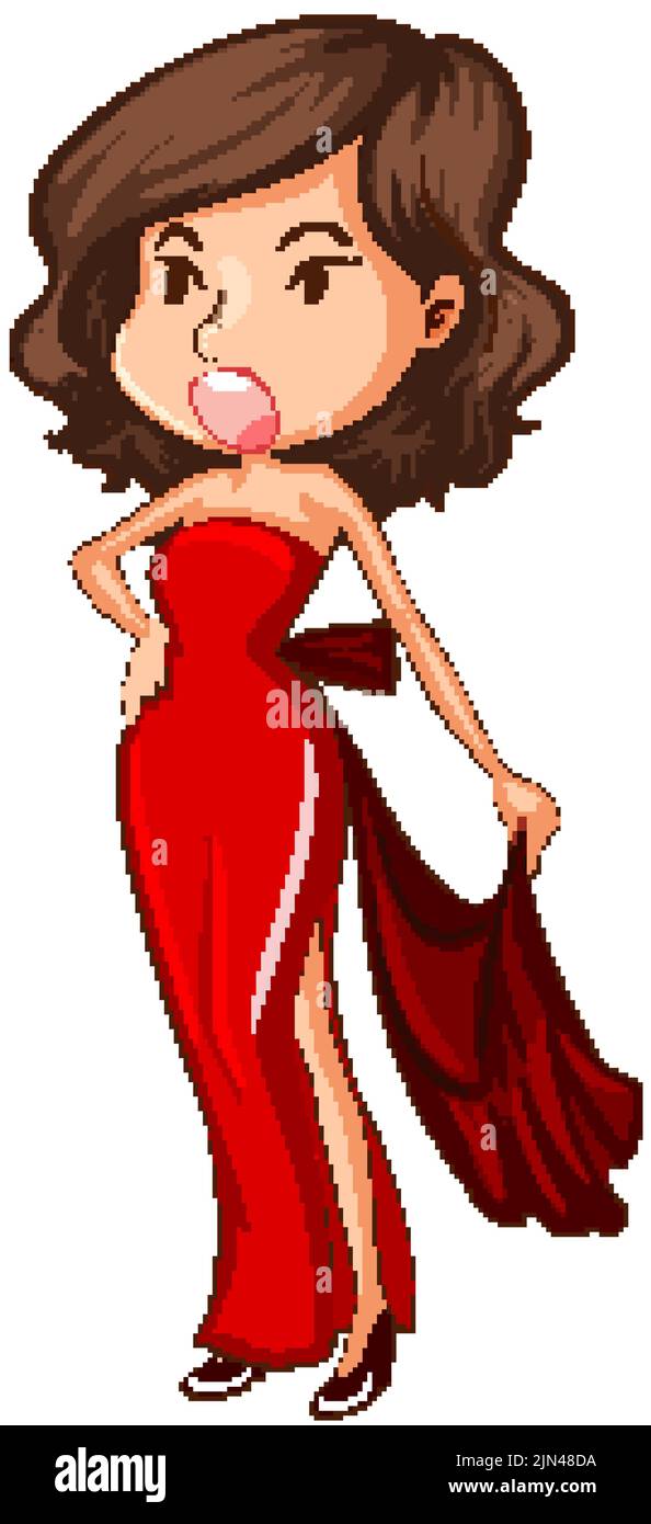 Female singer cartoon character illustration Stock Vector Image & Art ...